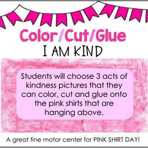 Easy Pink Shirt Day Kindness Fine Motor Activity - Etsy