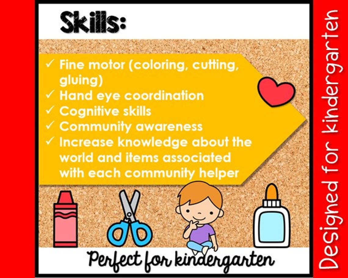 Community Helper Cut & Paste Matching Activity - Etsy