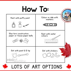 Canadian Wildlife Colouring Pages & Dot Art - Etsy