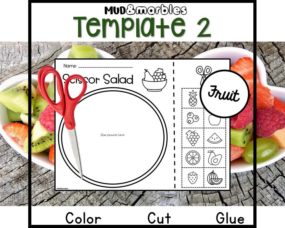 Scissor Salad Scissor Skills - Etsy