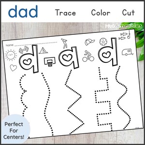 Father's Day Scissor Skills Easy Fine Motor Activity - Etsy