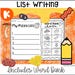 Pizza List Writing and Sequencing Scissor Skills - Etsy