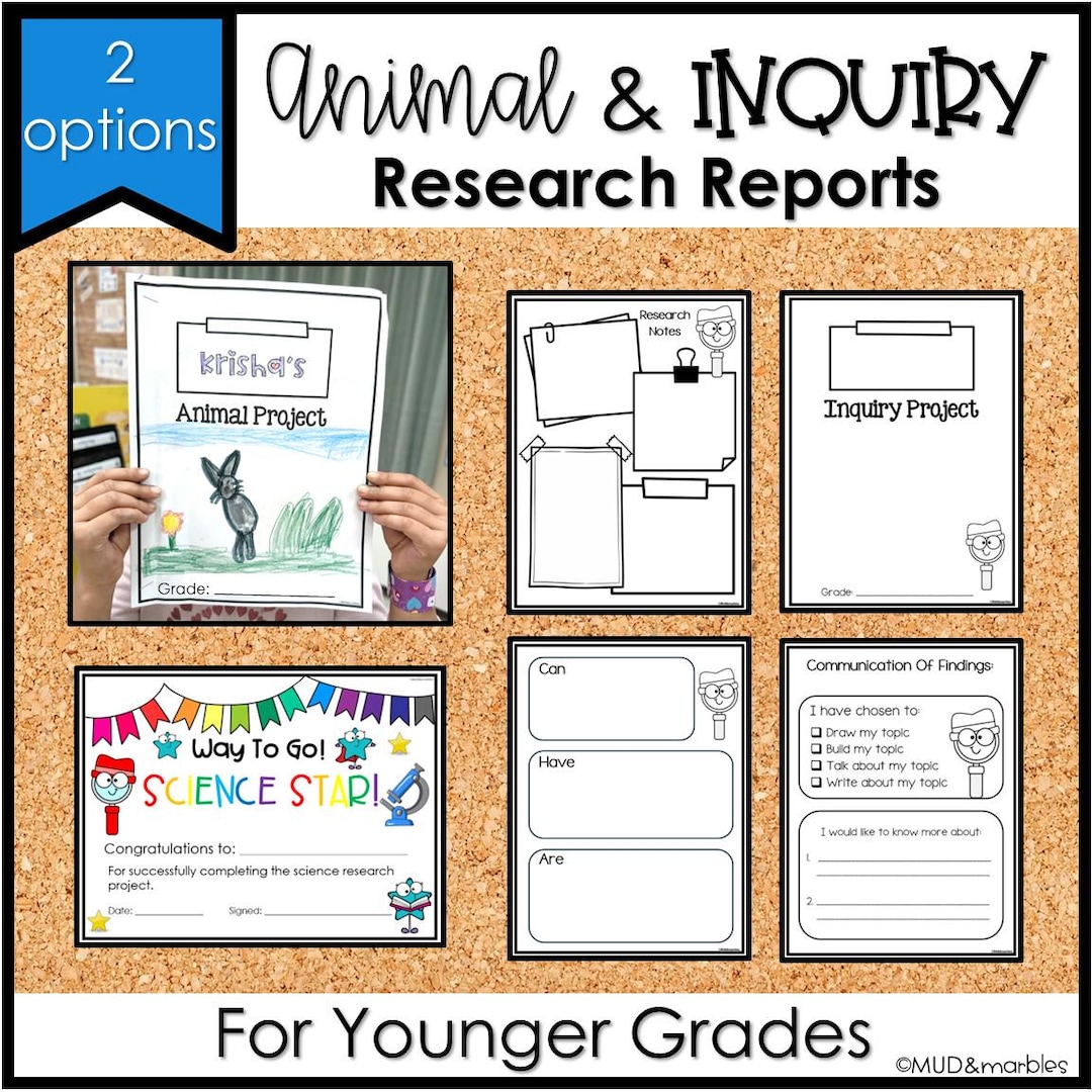 Easy Printable Inquiry & Animal Research Reports - Etsy