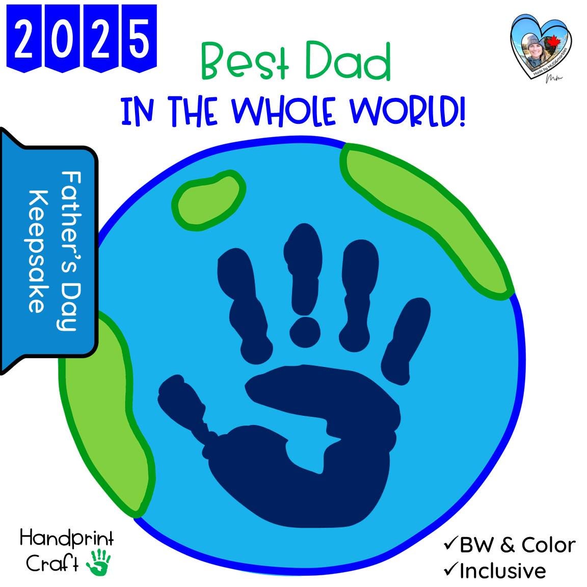 Father's Day Handprint Keepsake Printable Craft 2025 - Etsy