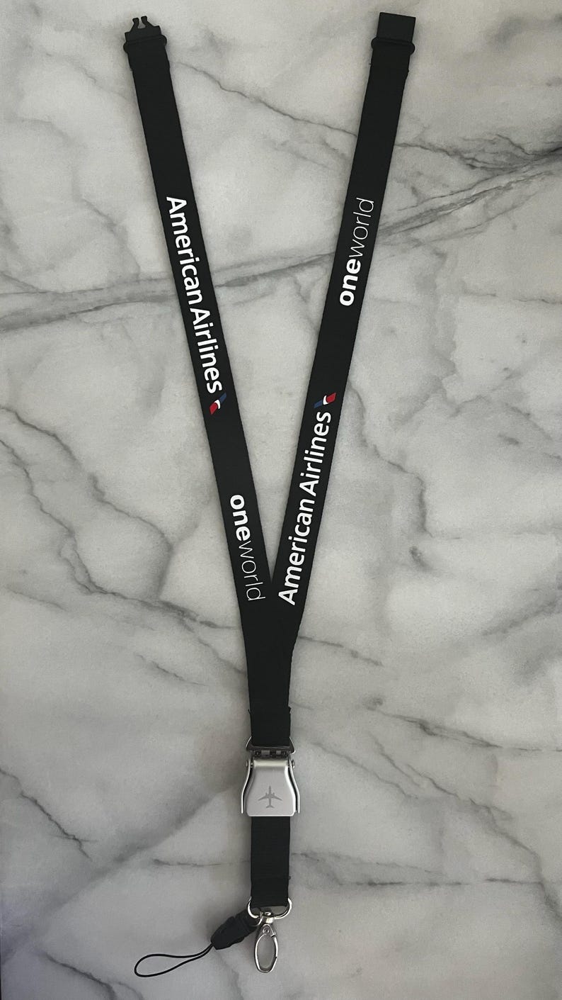 Seatbelt Extension Lanyard - American Airlines - Etsy