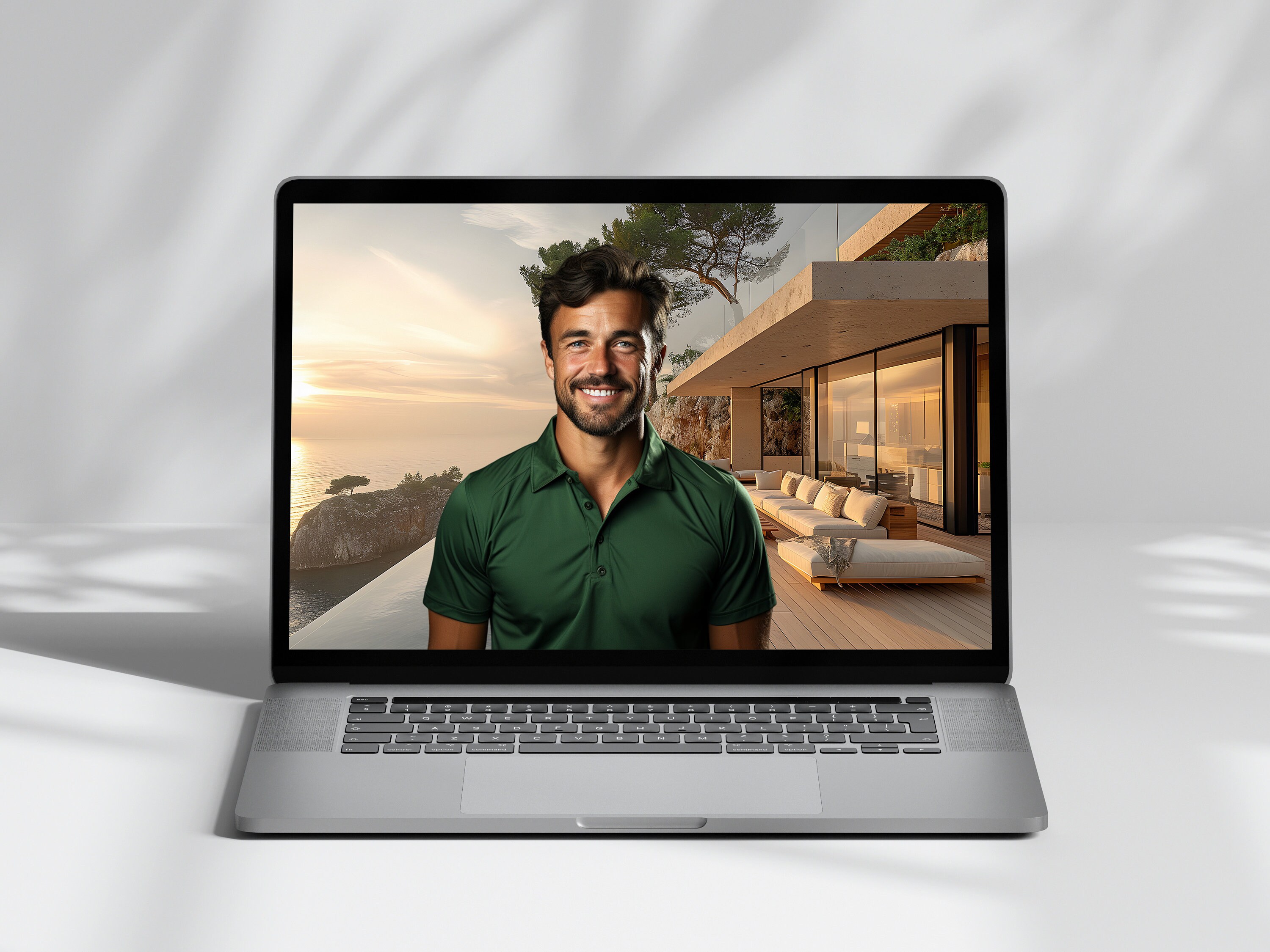 Luxury Home Pool Coadtline View Zoom / Teams Background (digital ...