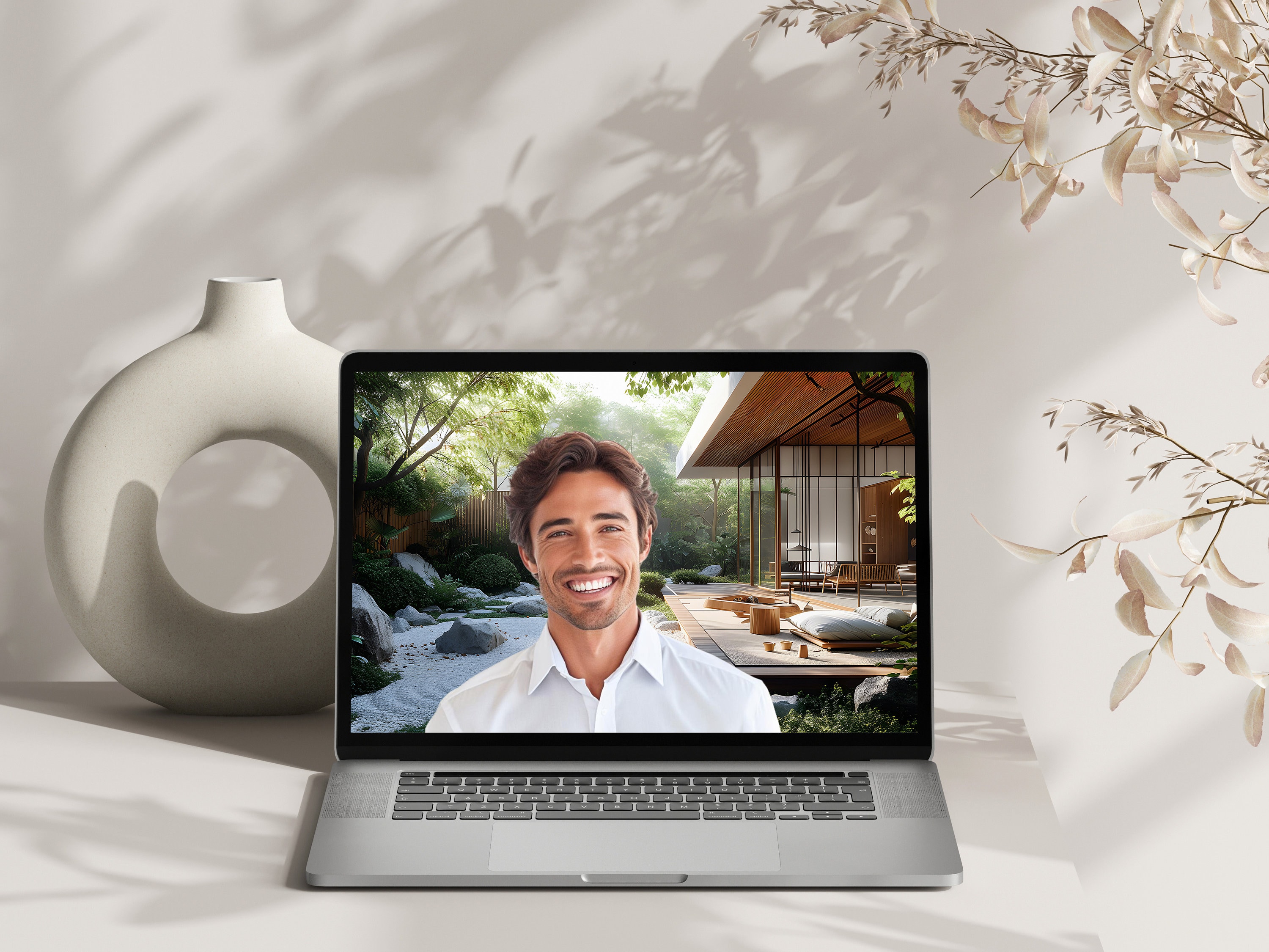 Zoom Background, Zen Zoom Background, Zen Home-office, Sunny Japanese ...