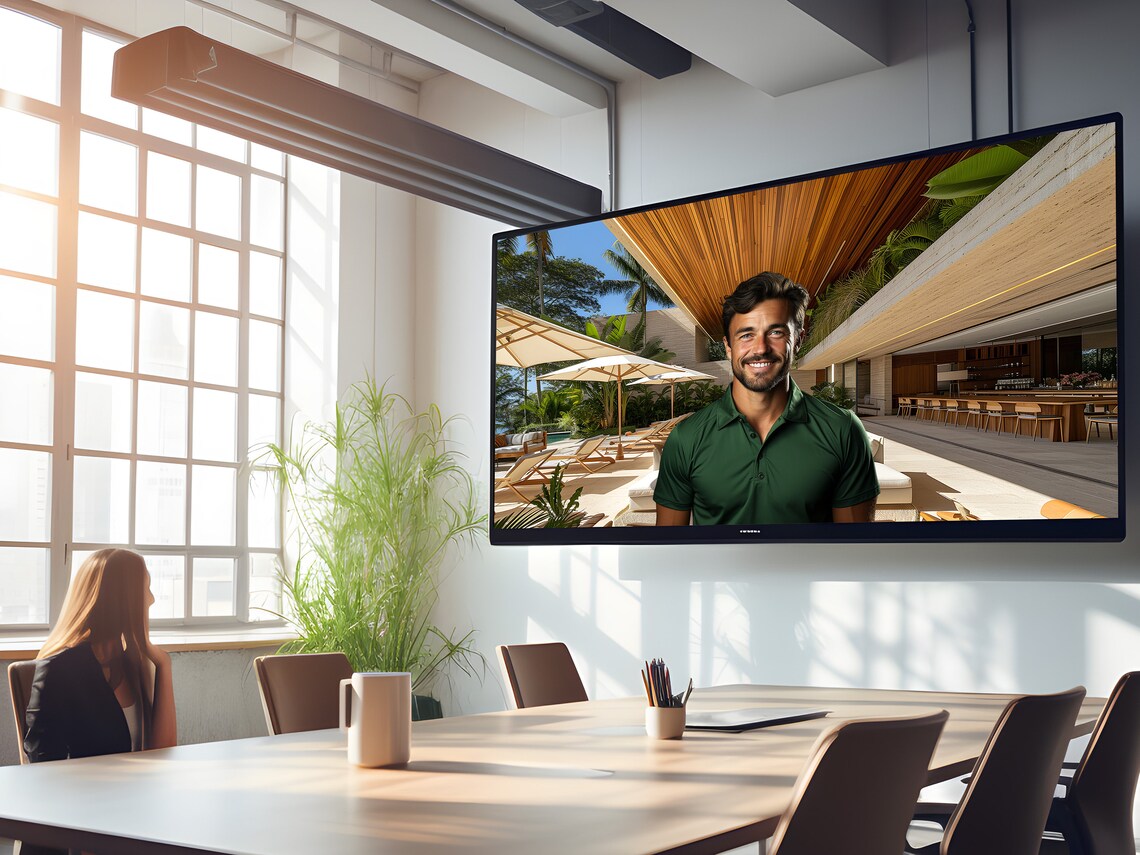 Zoom Background, Modern Apartment Zoom Background, Parasol Terrace ...