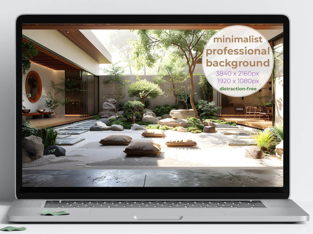 Zen Zoom Background, Zen Home-office, Zoom Background, Zen Garden ...