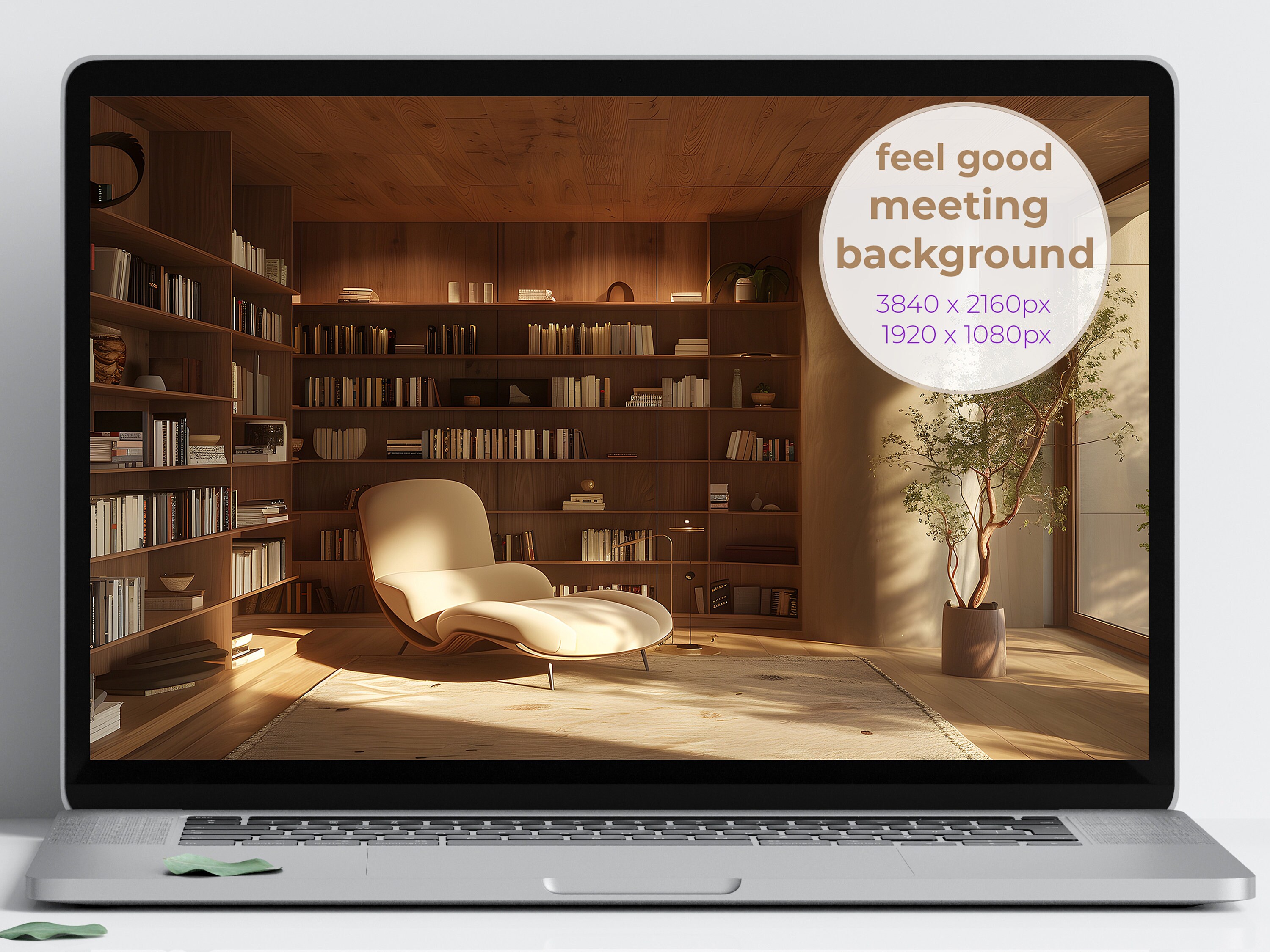 Serenity Zoom Background With Cozy Library & Warm Lighting, Zoom ...