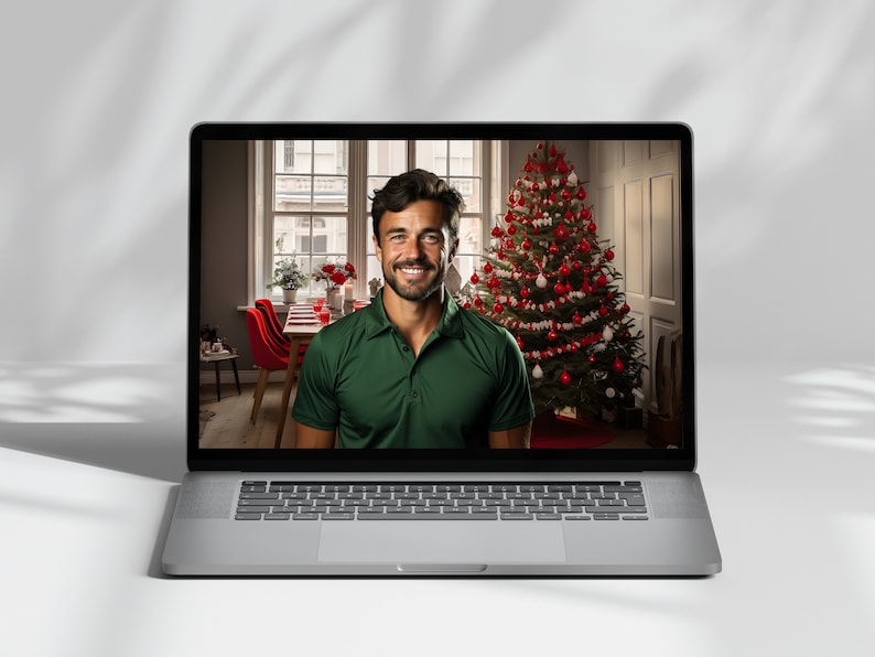 Festive Comfort Zoom Background With Inviting Christmas Interior Scenes ...