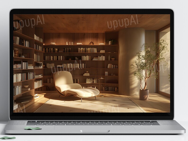 Serenity Zoom Background With Cozy Library & Warm Lighting, Zoom ...