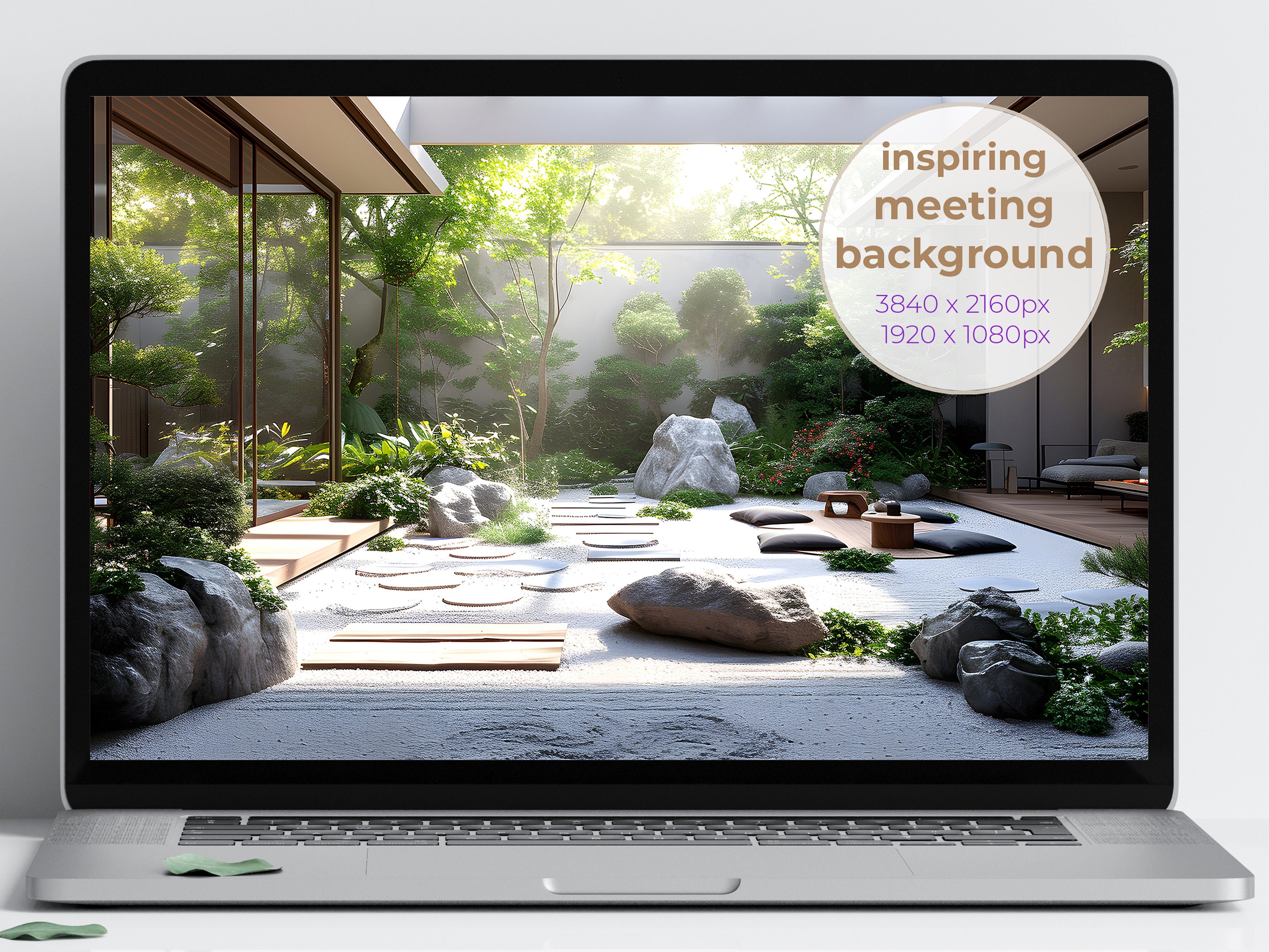 Zoom Background, Zen Garden Zoom Background, Therapeutic Session Zoom ...