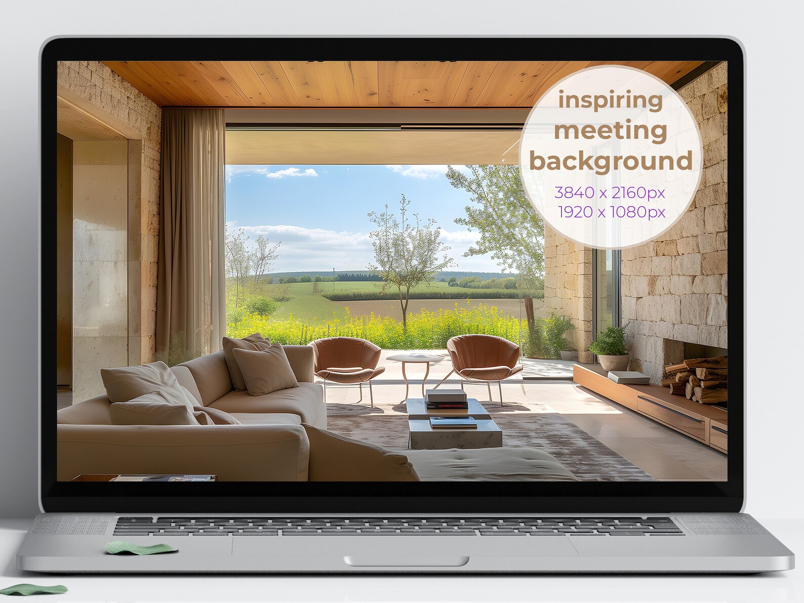 Zoom Background, Modern Apartment Zoom Background, Tuscany Living Room ...