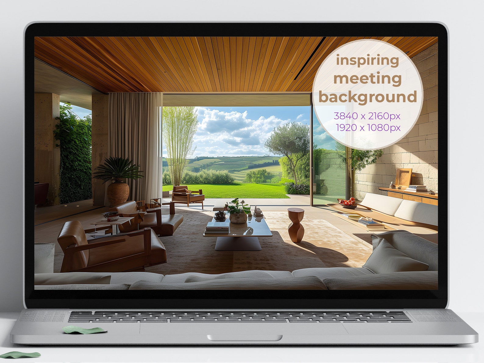 Zoom Background, Modern Apartment Zoom Background, Tuscan Living Room ...