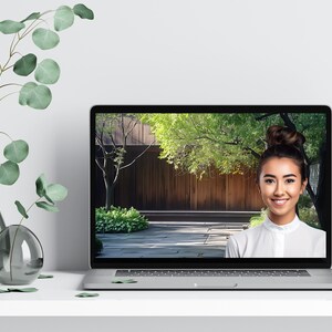 Zoom Background, Zen Zoom Background, Zen Home-office, Sunny Garden ...