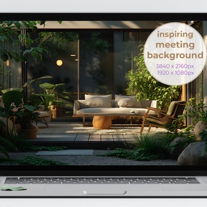 Zoom Background, Zen Zoom Background, Zen Home-office, Garden Virtual ...