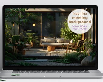 Zoom Background, Zen Zoom Background, Zen Home-office, Sunny Garden ...