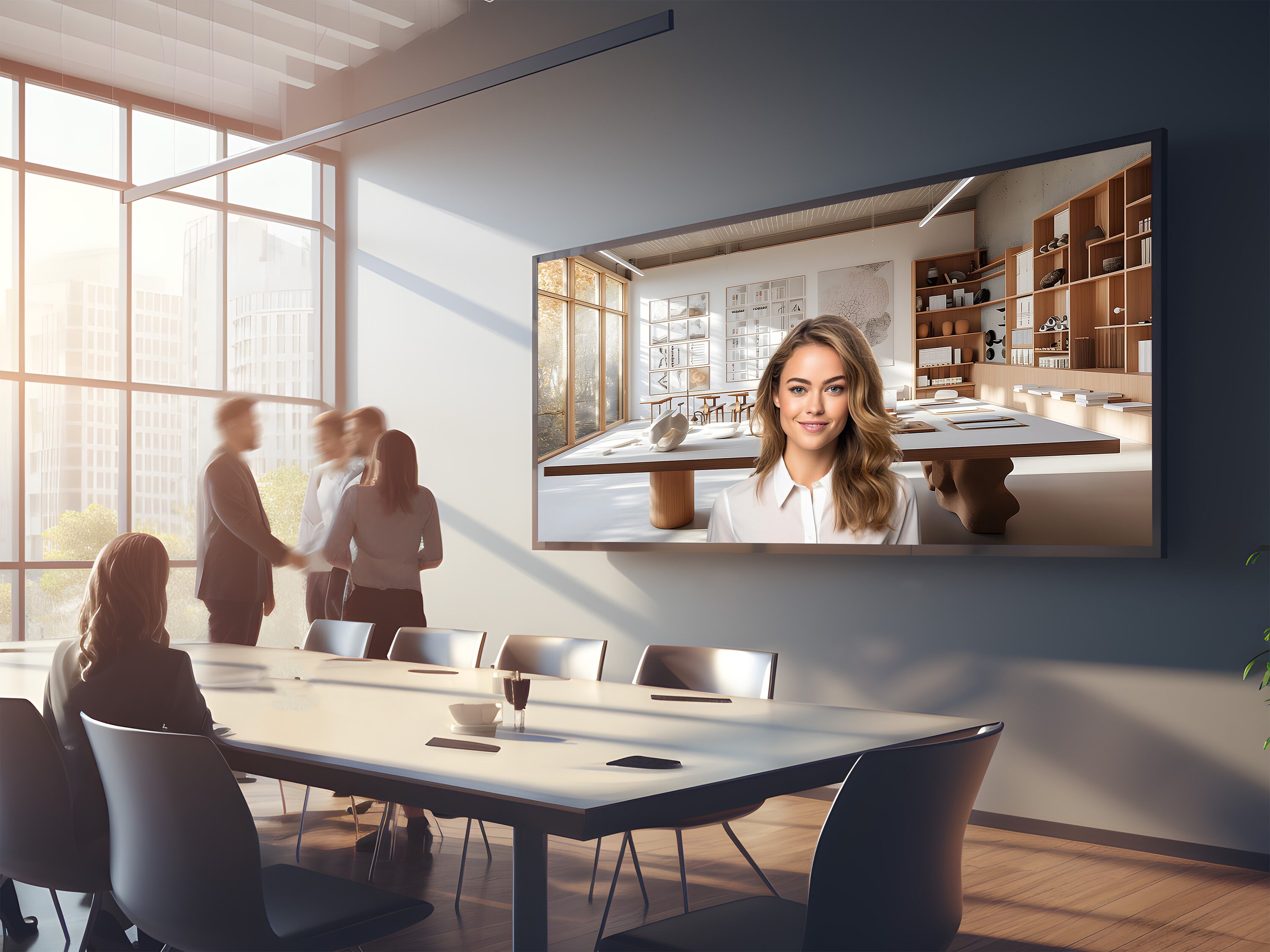 Zoom Background, Work Table Zoom Background, Minimalist Architectural ...