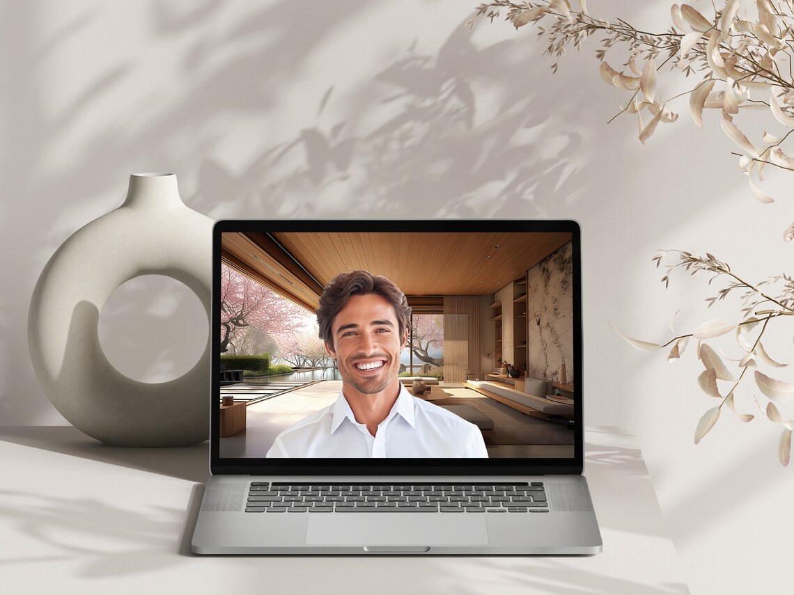 Cherry Tree View Zoom / Teams Background: Modern Apartment (digital ...