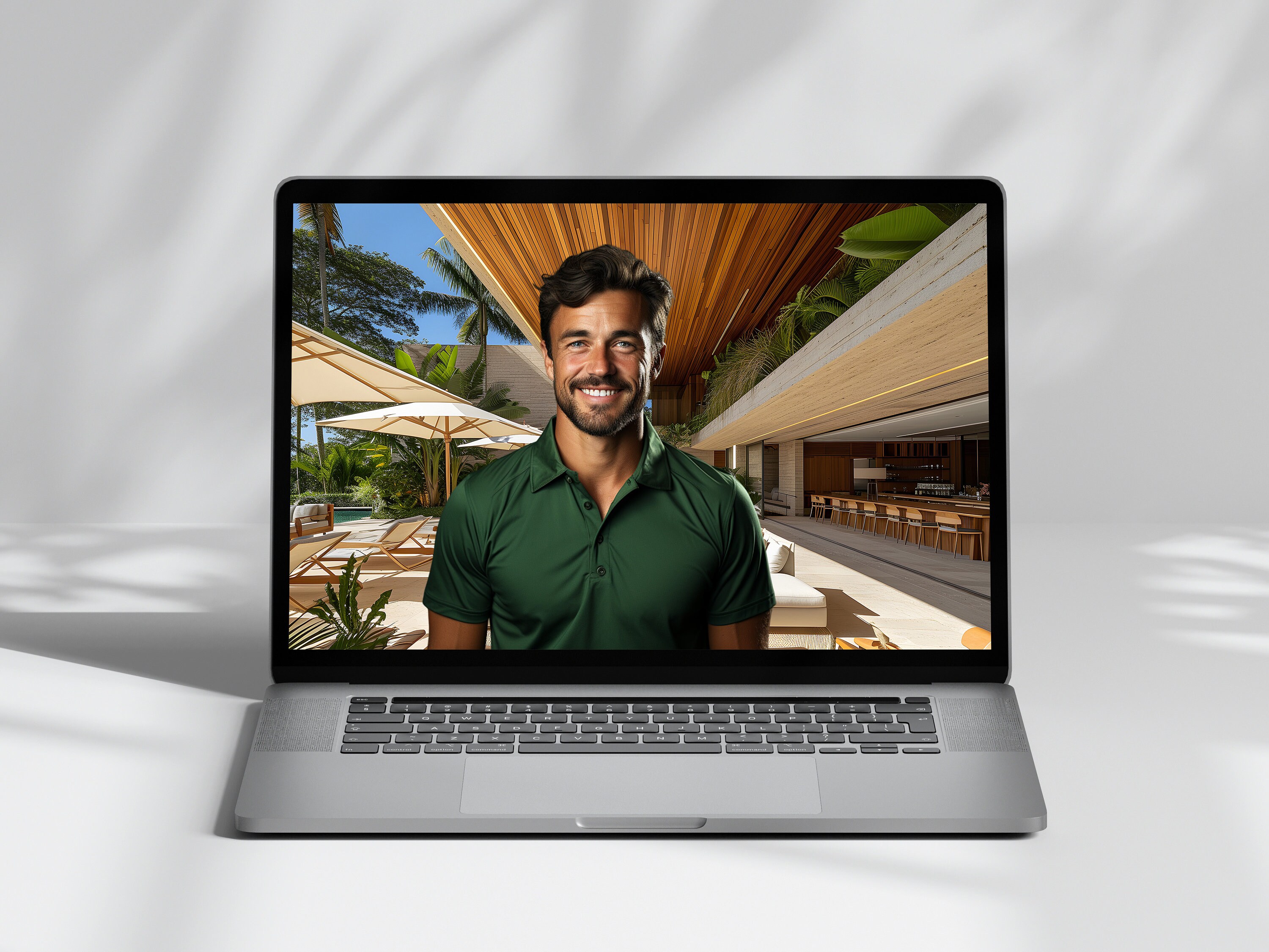 Zoom Background, Modern Apartment Zoom Background, Parasol Terrace ...