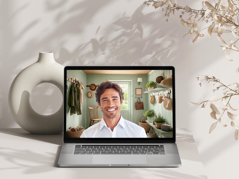 Sage Green Farmhouse Entryway Zoom Background (digital Download) - Etsy