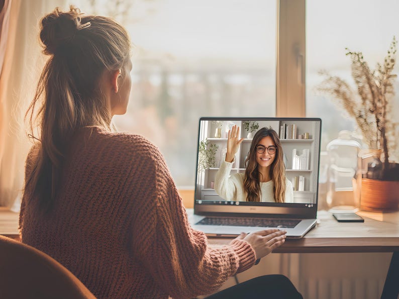 Consulting Virtual Background Zoom Teams | Elegant Pastel Bookshelf ...