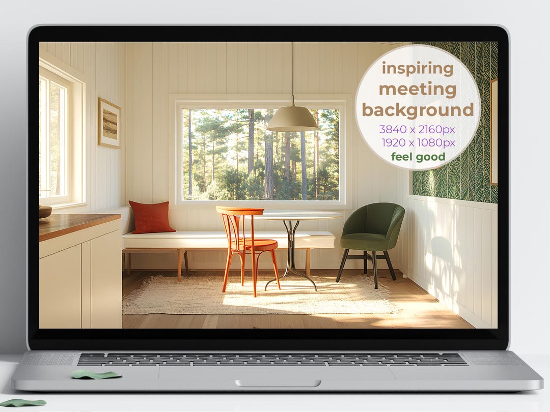 Summer Kitchen Virtual Background Zoom | Sunny Countryside Desk ...