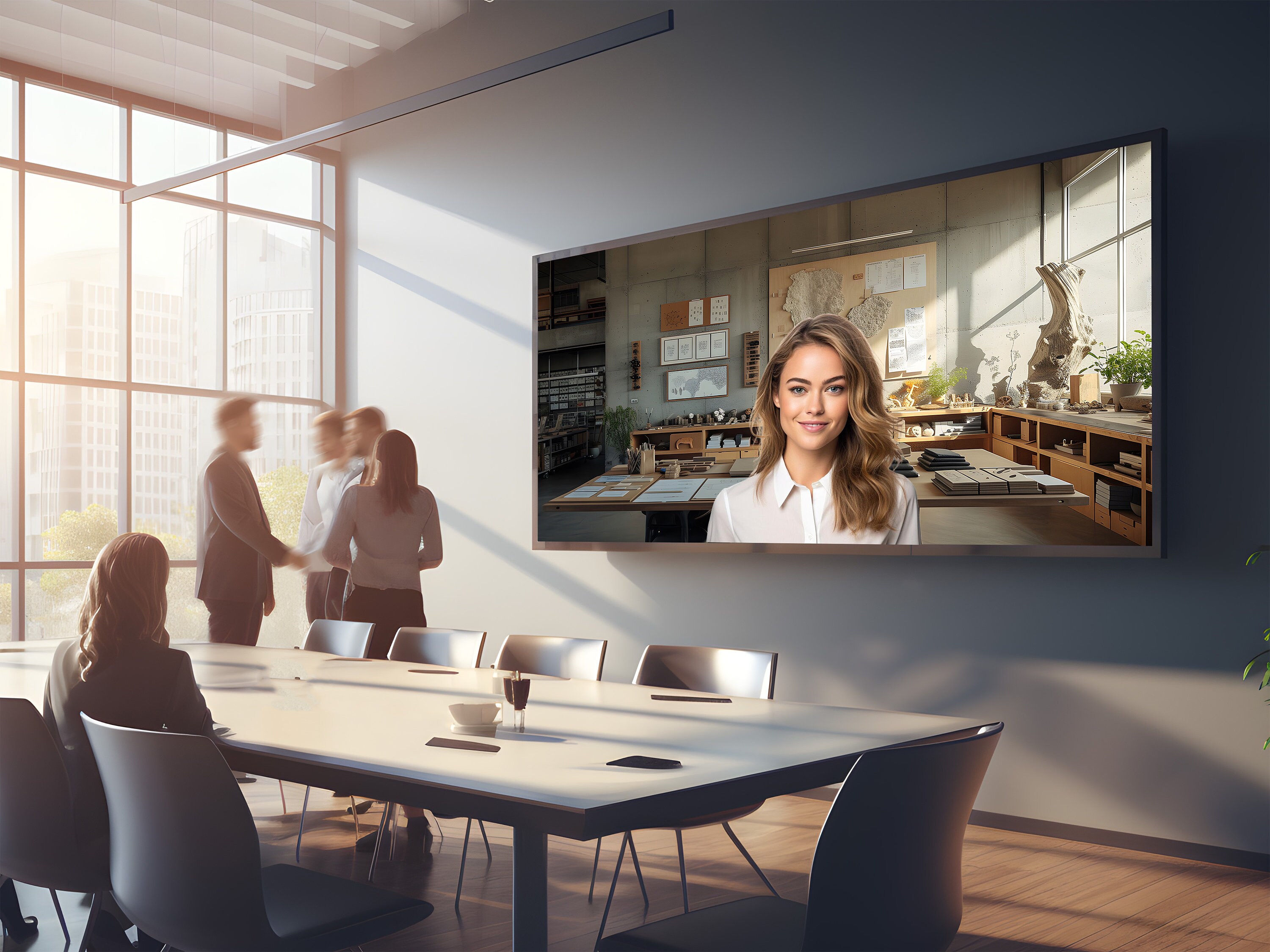 Zoom Background, Work Table Zoom Background, Minimalist Architectural ...