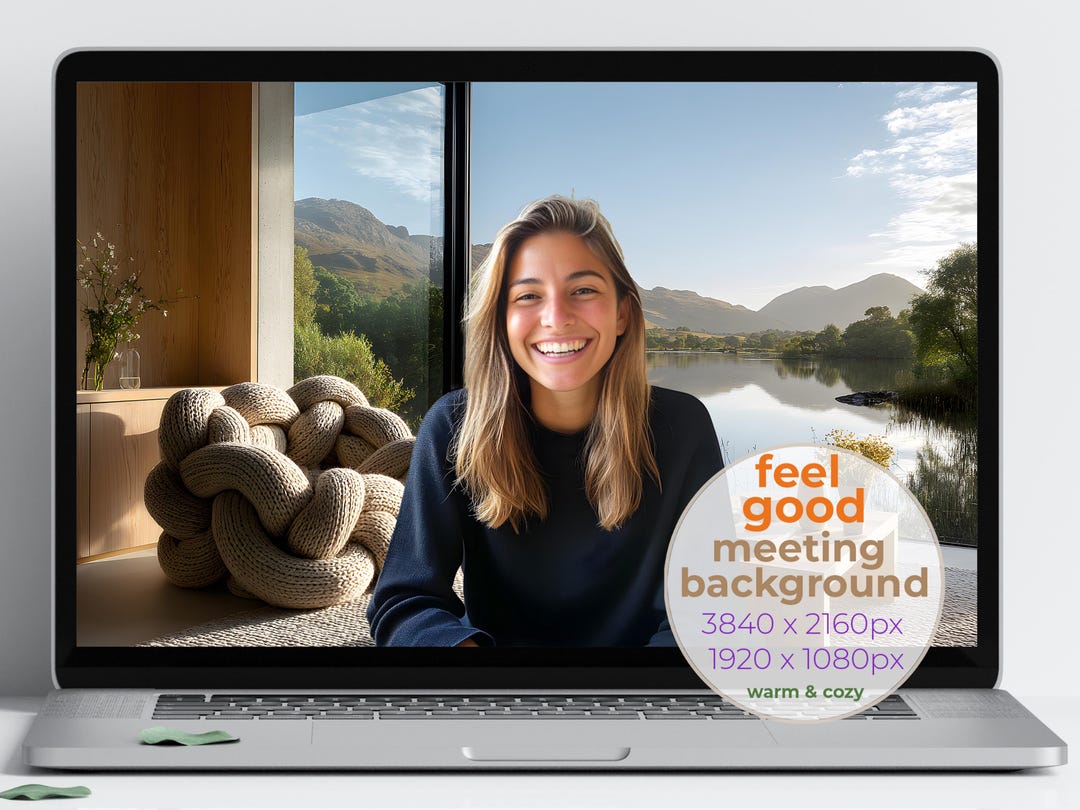 Lake View Zoom Background: Mountain Retreat, Home Office (clear ...
