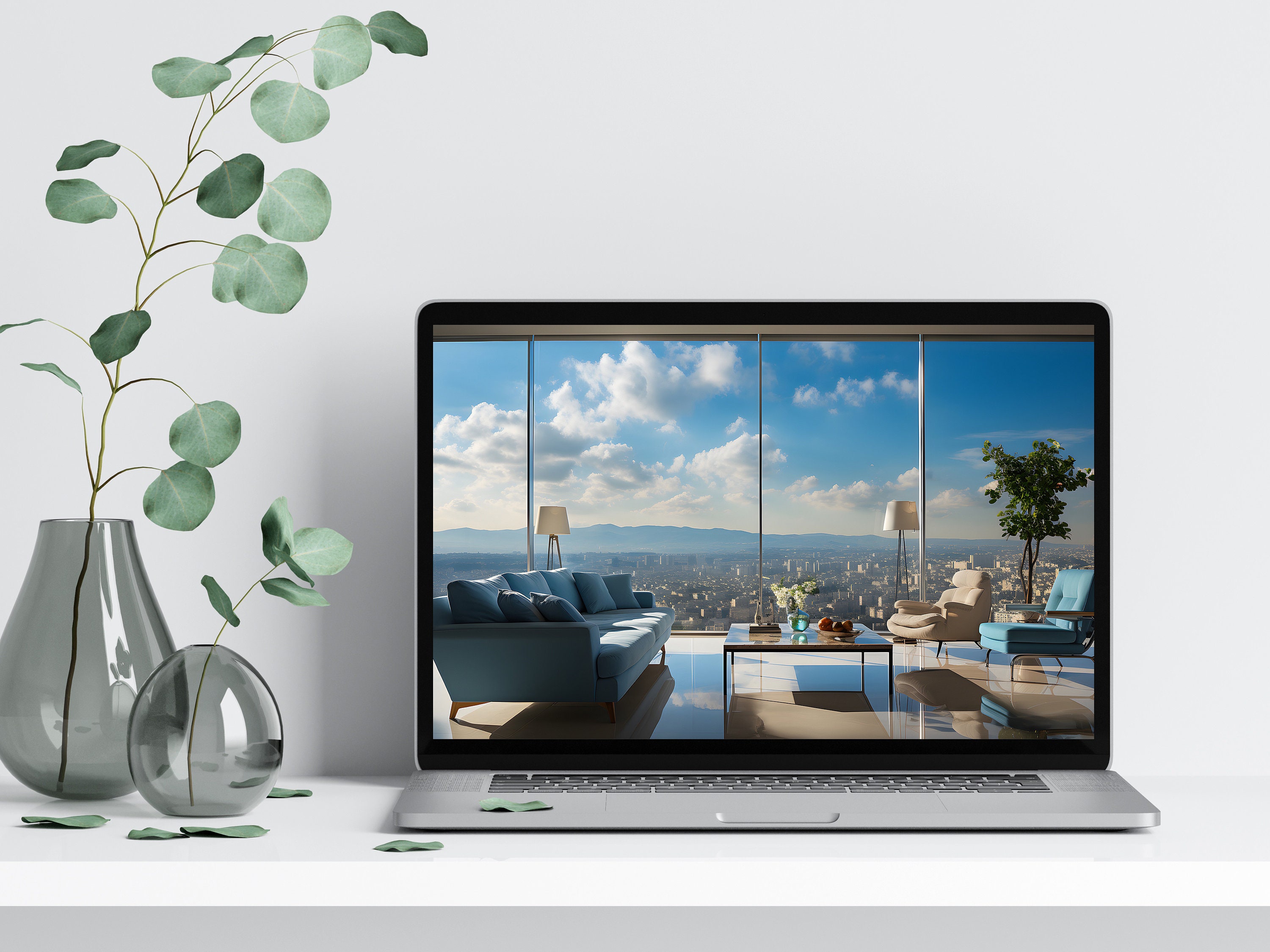 12 Professional Office Virtual Backgrounds Elegant High-rise Décor for ...