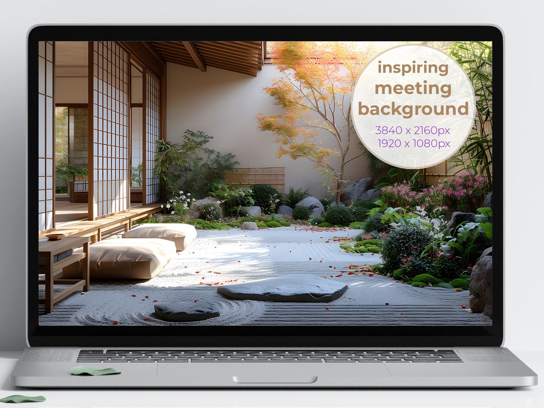 Zoom Background, Zen Zoom Background, Zen Home-office, Sunny Garden ...