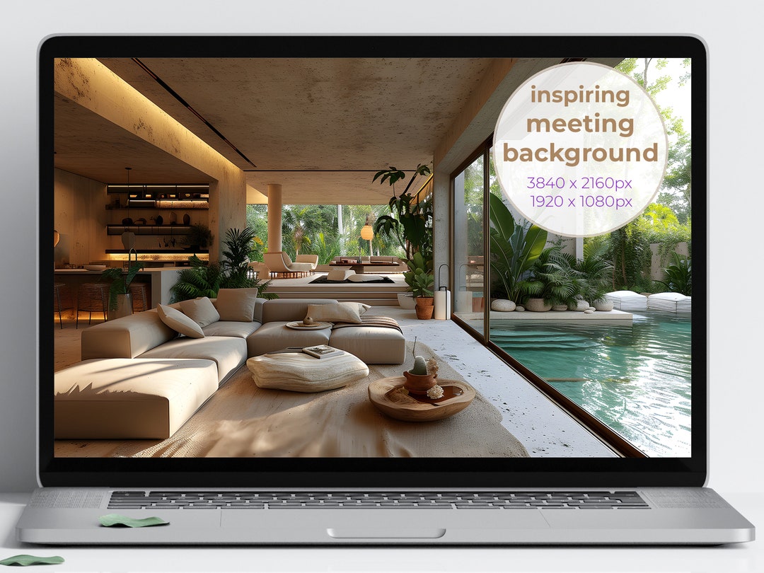 Zoom Background, Elegant Minimalist Living Room Virtual Background ...