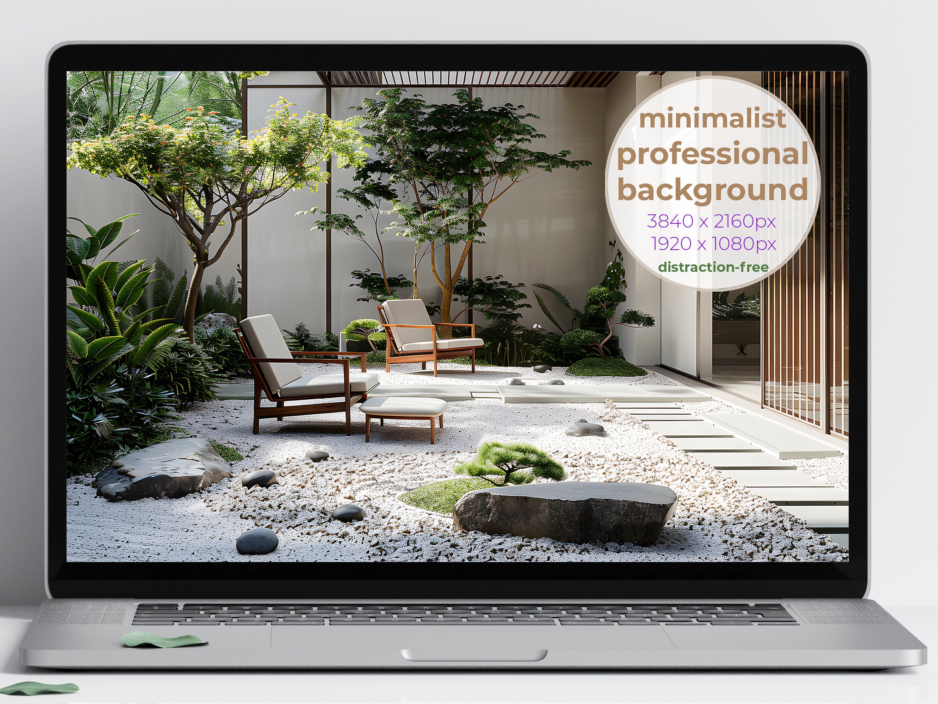 Zoom Background, Zen Zoom Background, Zen Home-office, Peaceful Garden ...