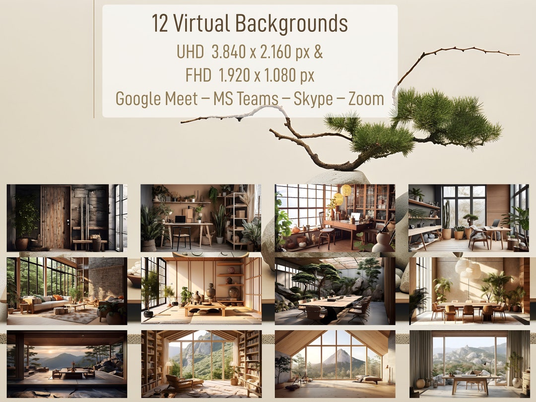 12 Japanese and Scandinavian-inspired Interior Backgrounds for Virtual ...