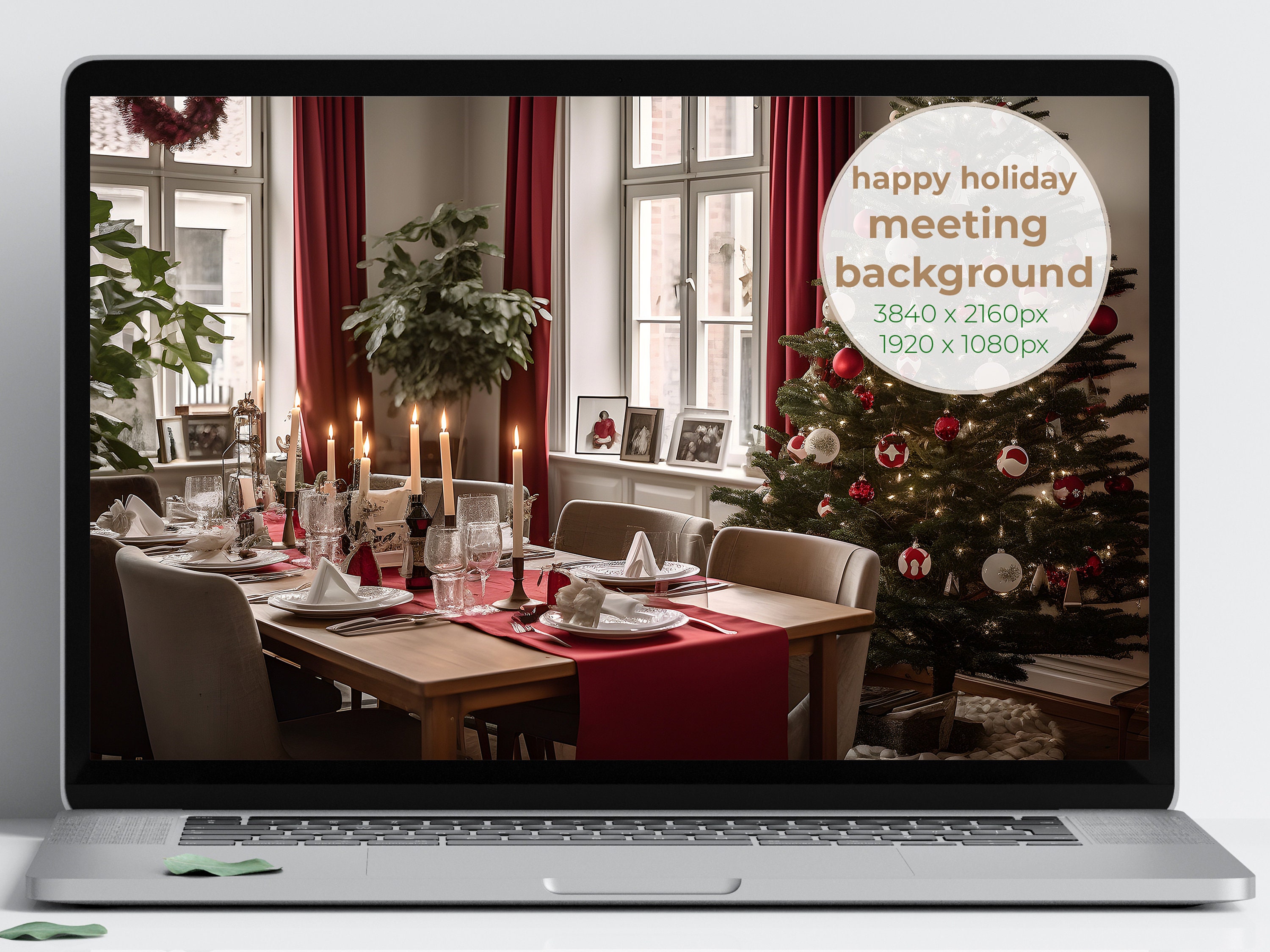 Festive Comfort Zoom Background With Inviting Xmas Interior Scenes ...