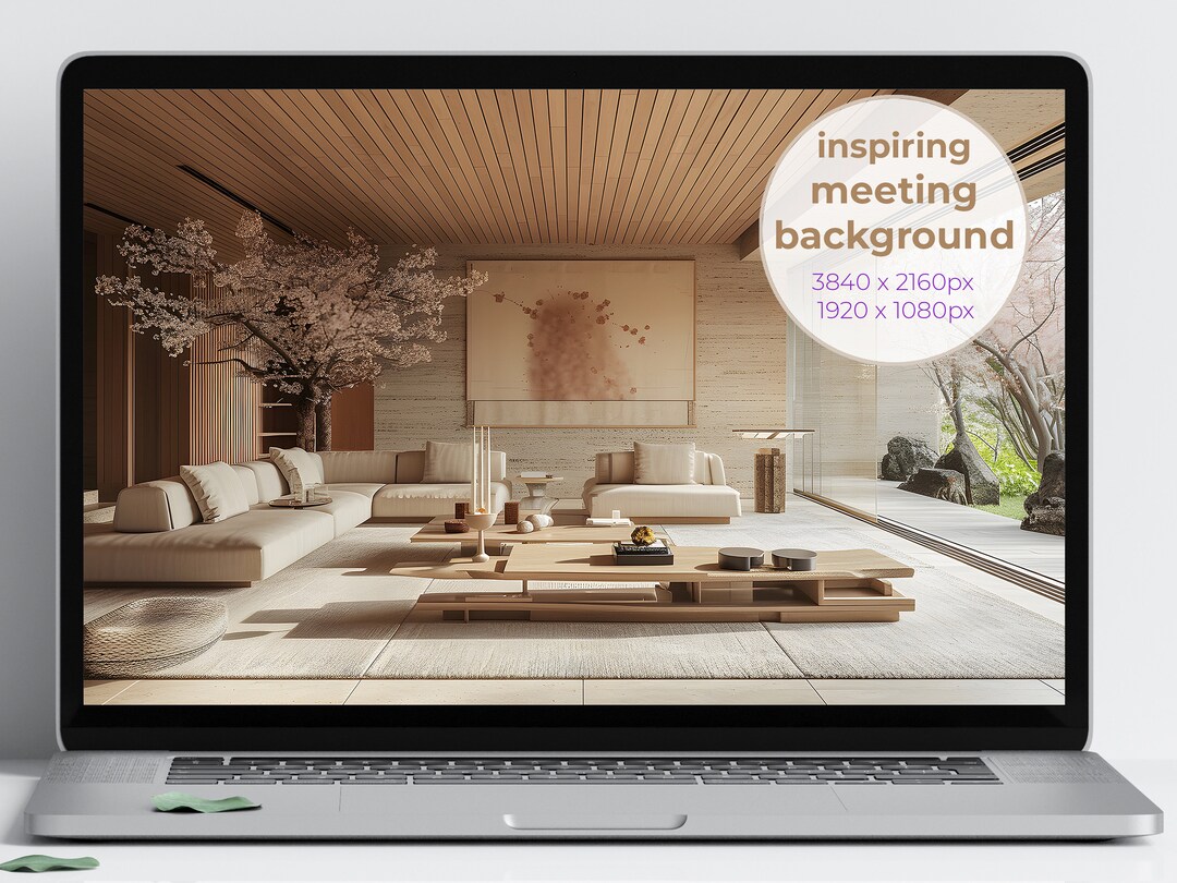 Zoom Background, Modern Apartment Zoom Background, Stylish Living Room ...