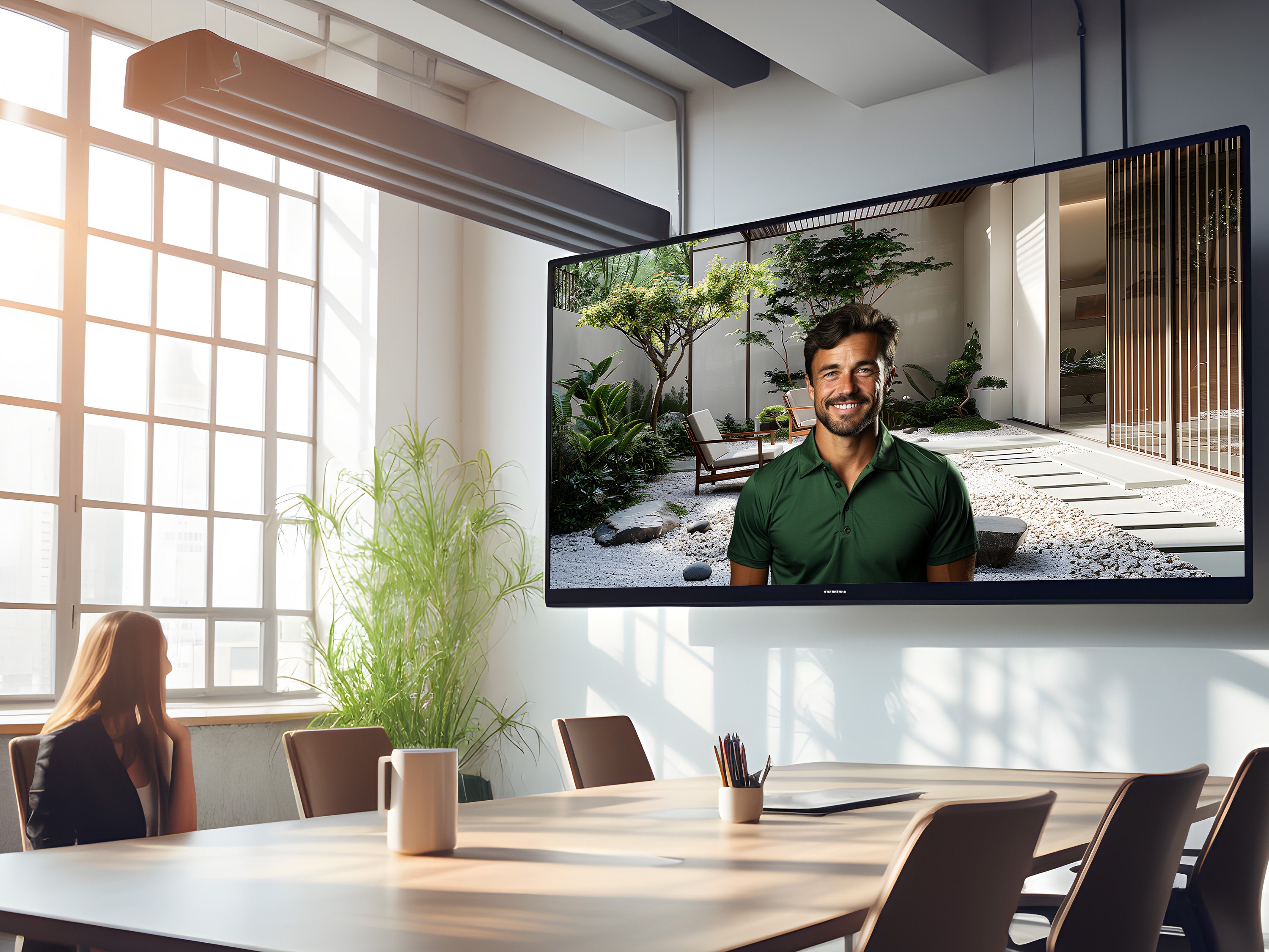 Zoom Background, Zen Zoom Background, Zen Home-office, Peaceful Garden ...