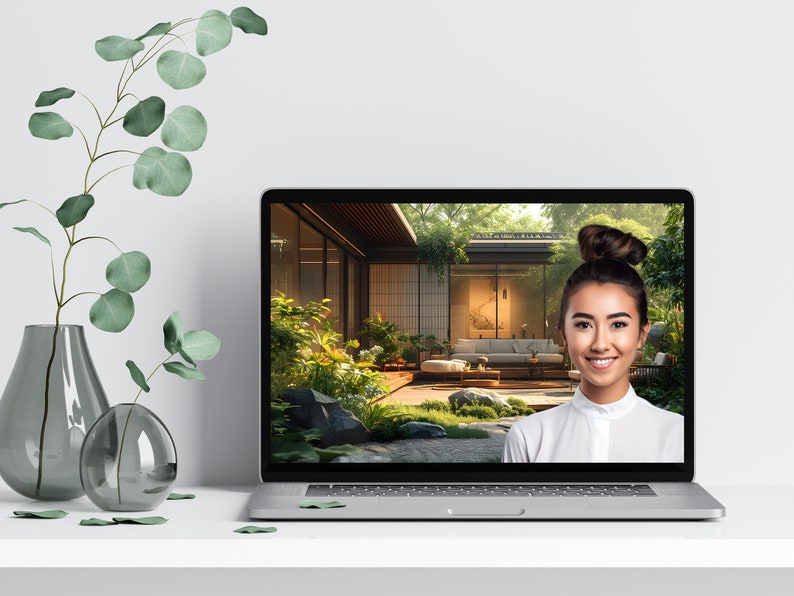 Zen Garden Zoom Background: Serene Japanese Courtyard (digital Download ...