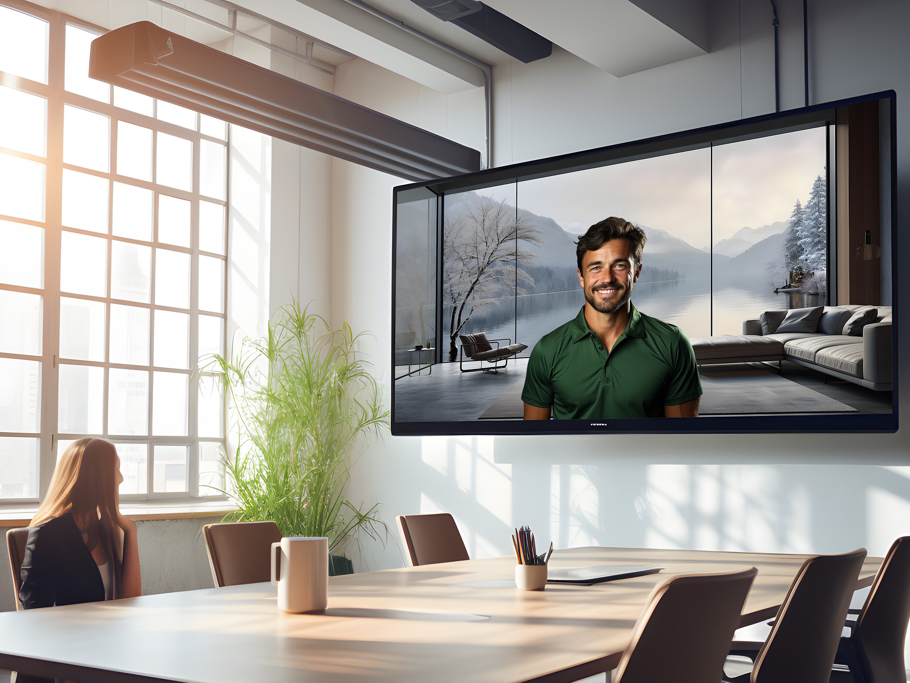 Zoom Background, Serene Lakeside Zoom Background, Afternoon Living Room ...