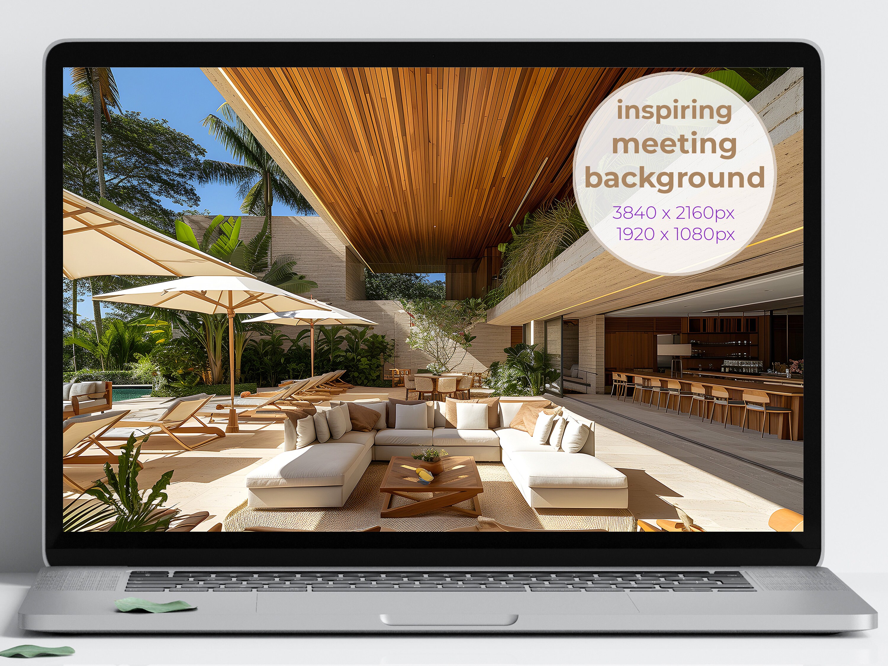 Zoom Background, Modern Apartment Zoom Background, Parasol Terrace ...