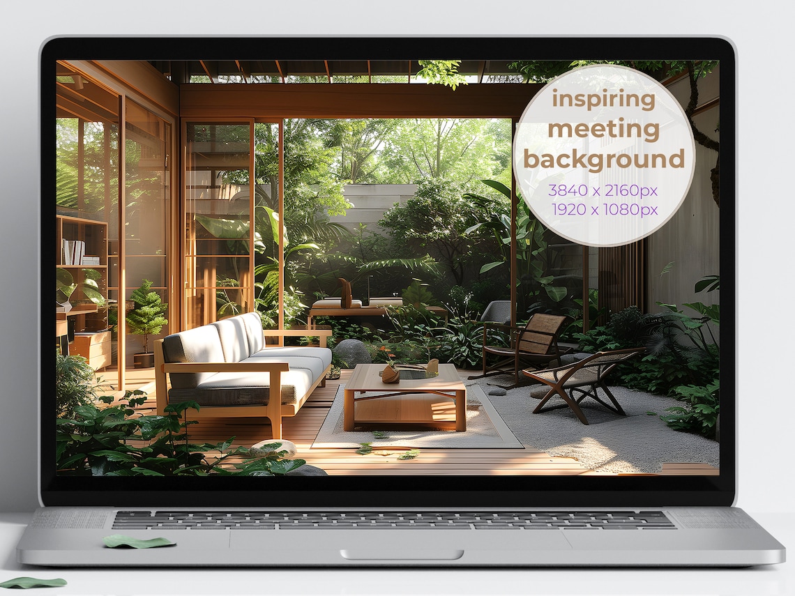 Zoom Background, Zen Zoom Background, Zen Home-office, Garden Virtual ...