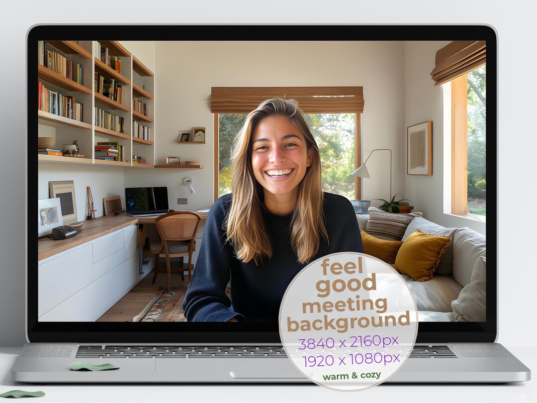 Home Office Zoom Background: Calming + Professional Virtual Backdrop ...