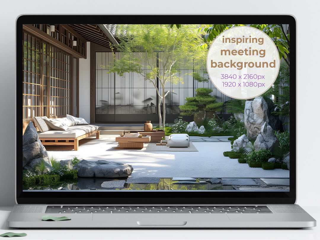 Zoom Background, Zen Zoom Background, Zen Home-office, Peaceful Garden ...