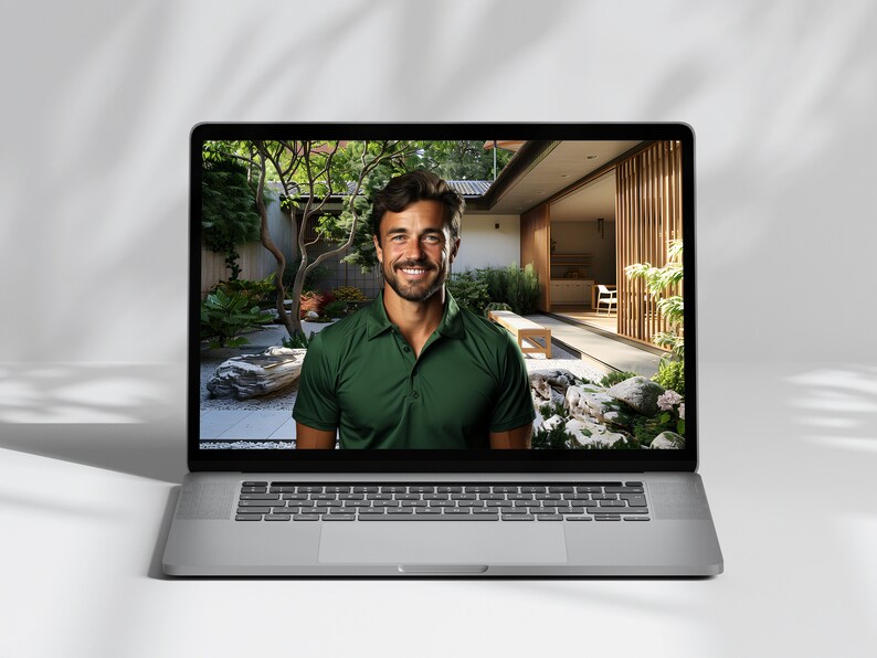 Zen Zoom Background, Zen Home-office, Zoom Background, Raked Gravel ...