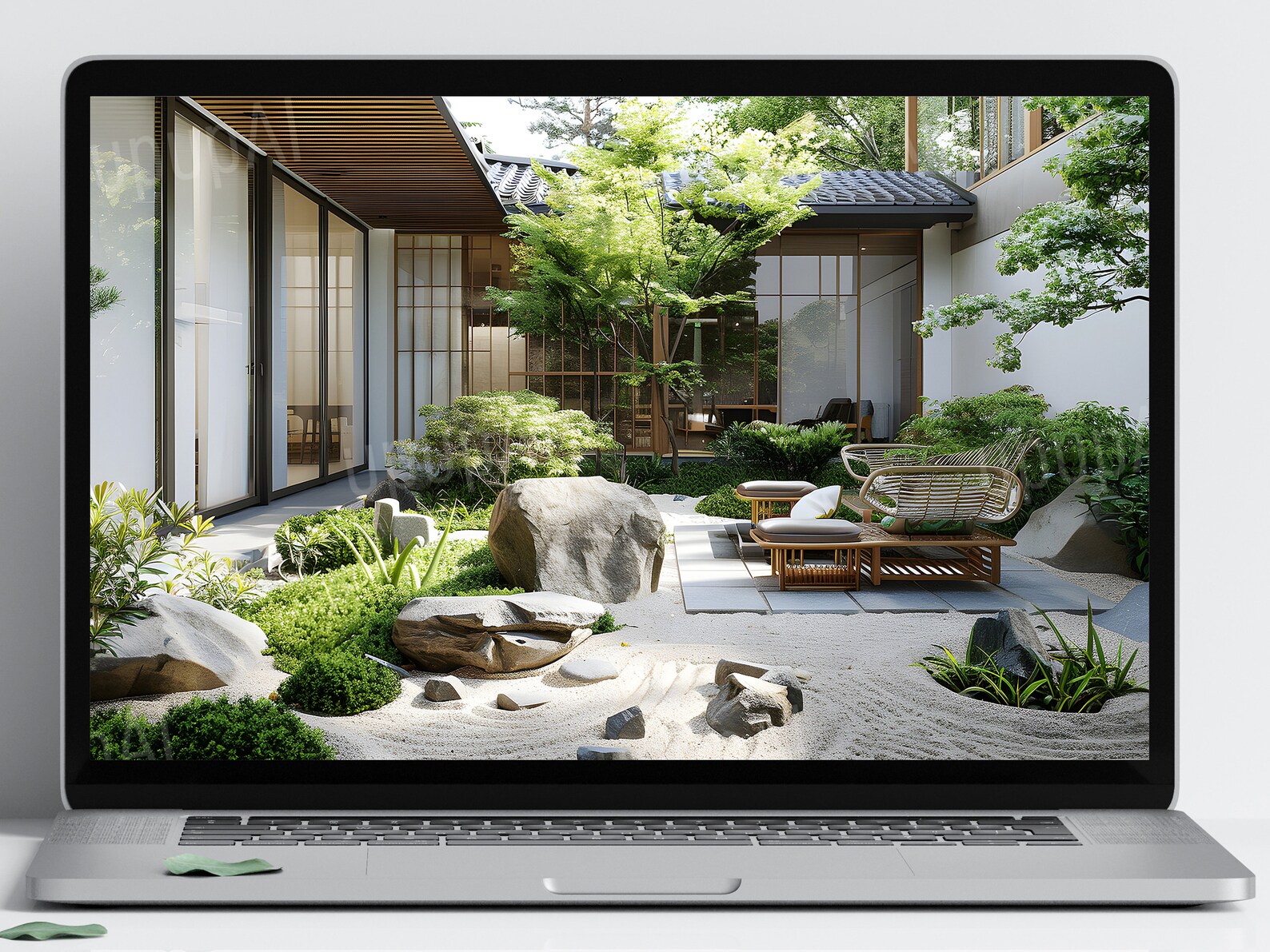 Zen Garden Zoom Background: Japanese Gravel Garden (digital Download ...