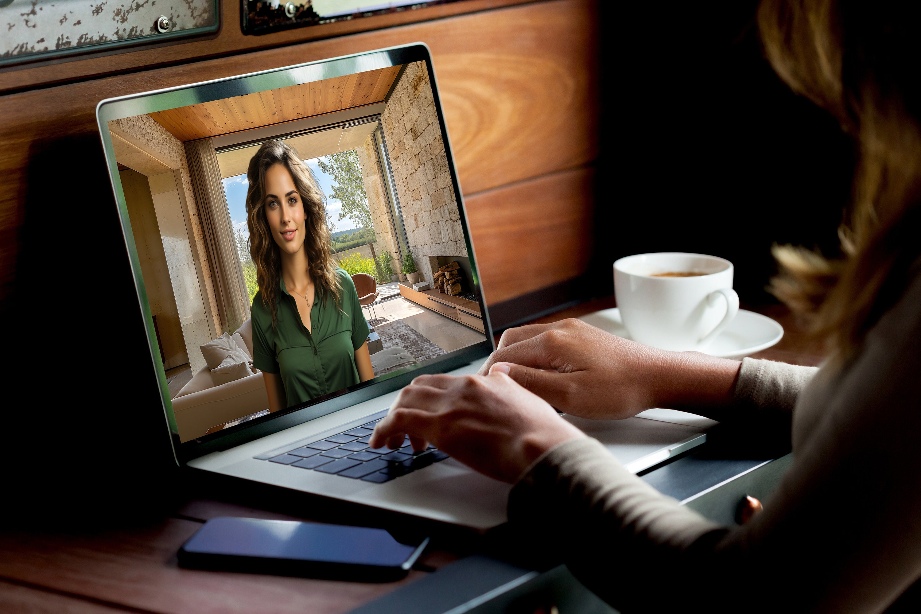 Zoom Background, Modern Apartment Zoom Background, Tuscany Living Room ...