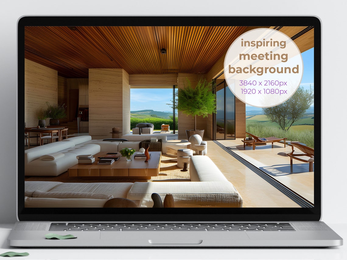 Zoom Background, Modern Apartment Zoom Background, Tuscan Living Room ...