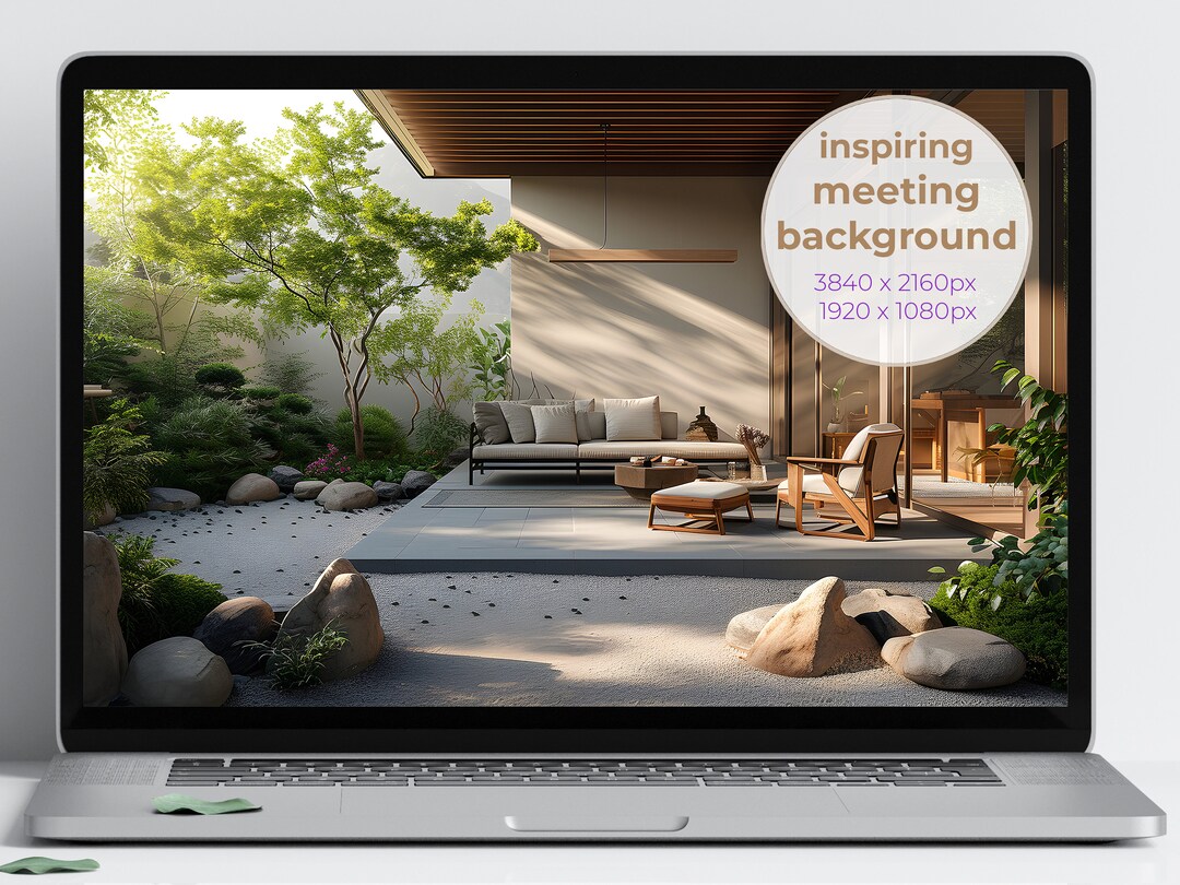 Zoom Background, Zen Zoom Background, Zen Home-office, Sunny Garden ...