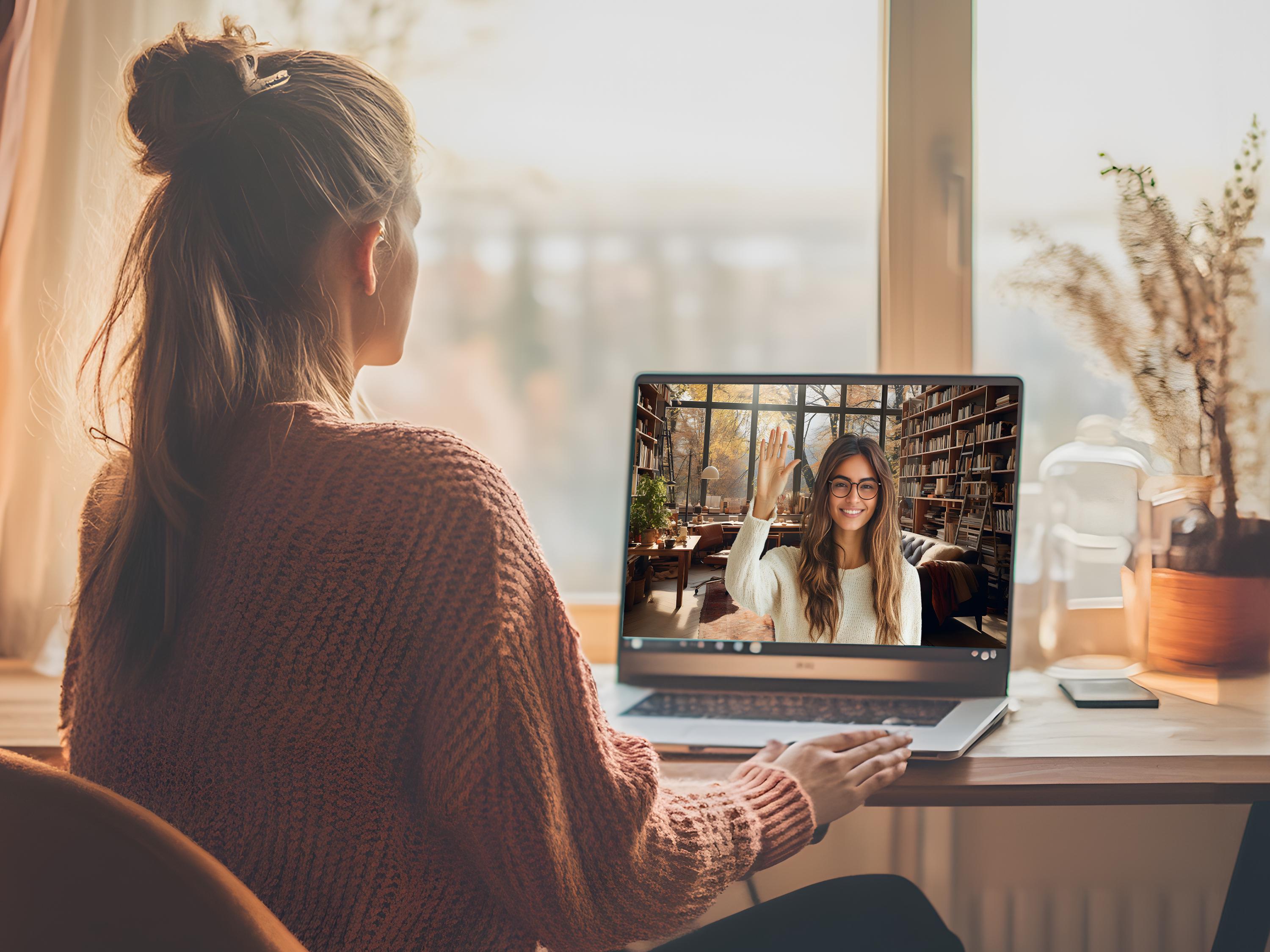 Cozy Autumn Library Zoom / Teams Background: Scenic Landscape (digital ...